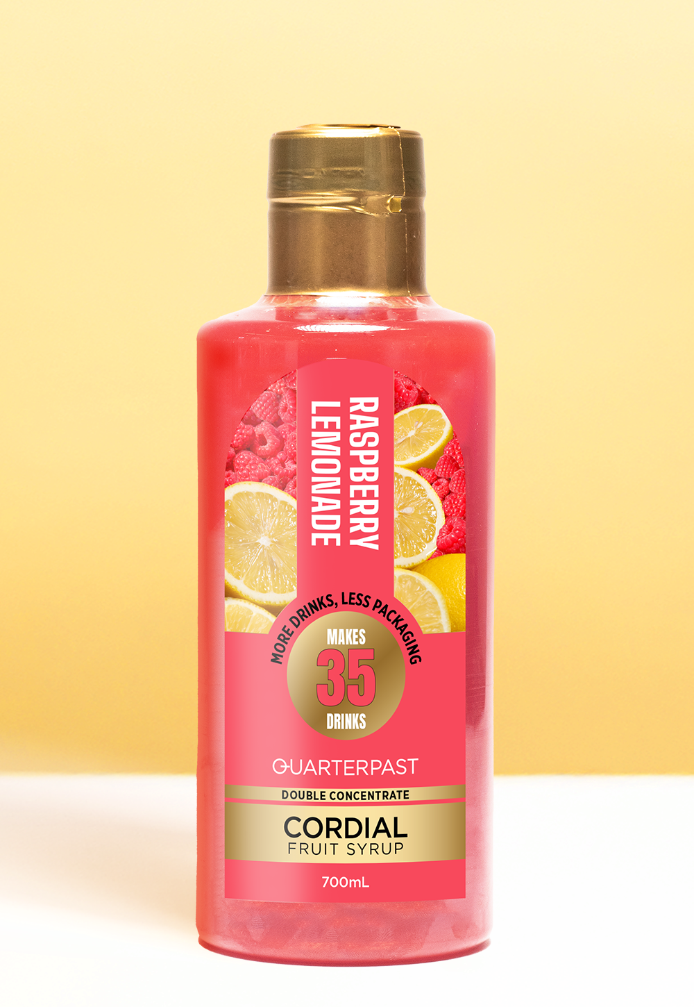 Raspberry Lemonade Cordial 700mL – QUARTERPAST AU